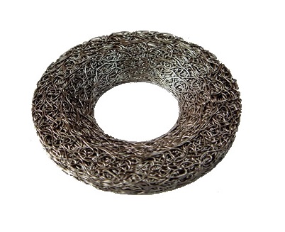 Knitted wire mesh, mesh filter