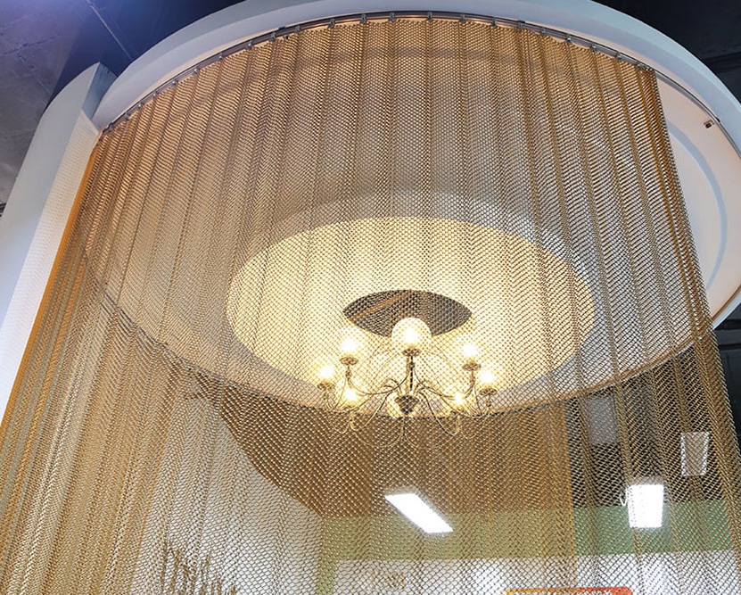 metal curtain, mesh drapery